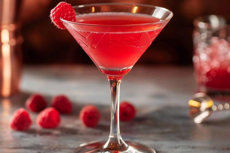 Raspberry Martini Cocktail Recipe - mojococktail